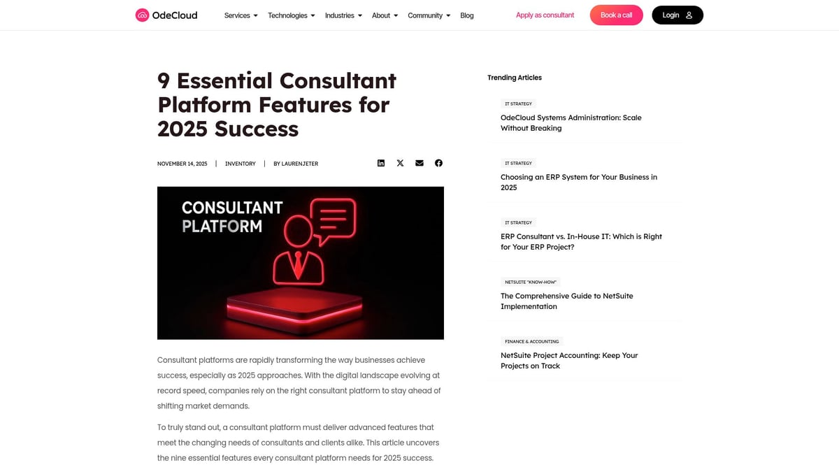 The Essential Consulting Expertise Guide for 2025 - OdeCloud