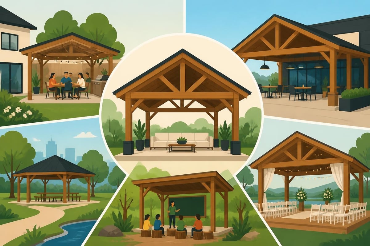 Timber Pavilions: Design, Construction & Applications | Acorn to Oak ...