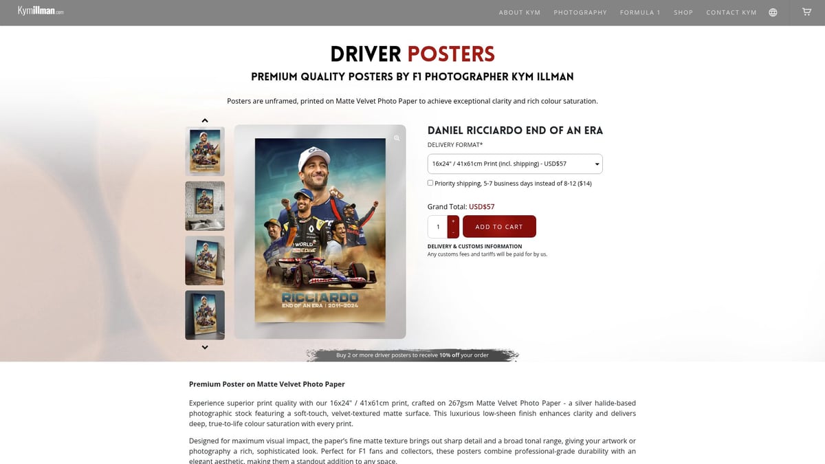7 Best Daniel Ricciardo Poster Picks for F1 Fans 2026 – Favourite Place ...
